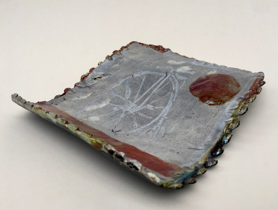 Hand Built Ceramic Raku Sculptural Wall Art of High Wheel | Etsy