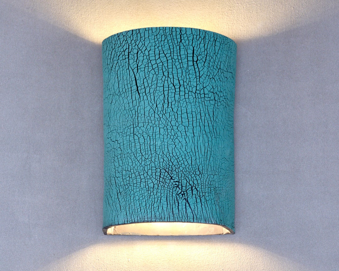 Green Clay Wall Sconce: Modern Handmade up and Down Light - Etsy