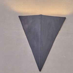 Black Triangular Sconce, Office Wall Light, Minimal Wall Light, Ceramic ...