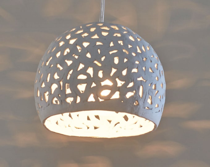 Light Pendant. Ceramic Hanging Light. Ceiling Light. Hanging Lamp Shade ...