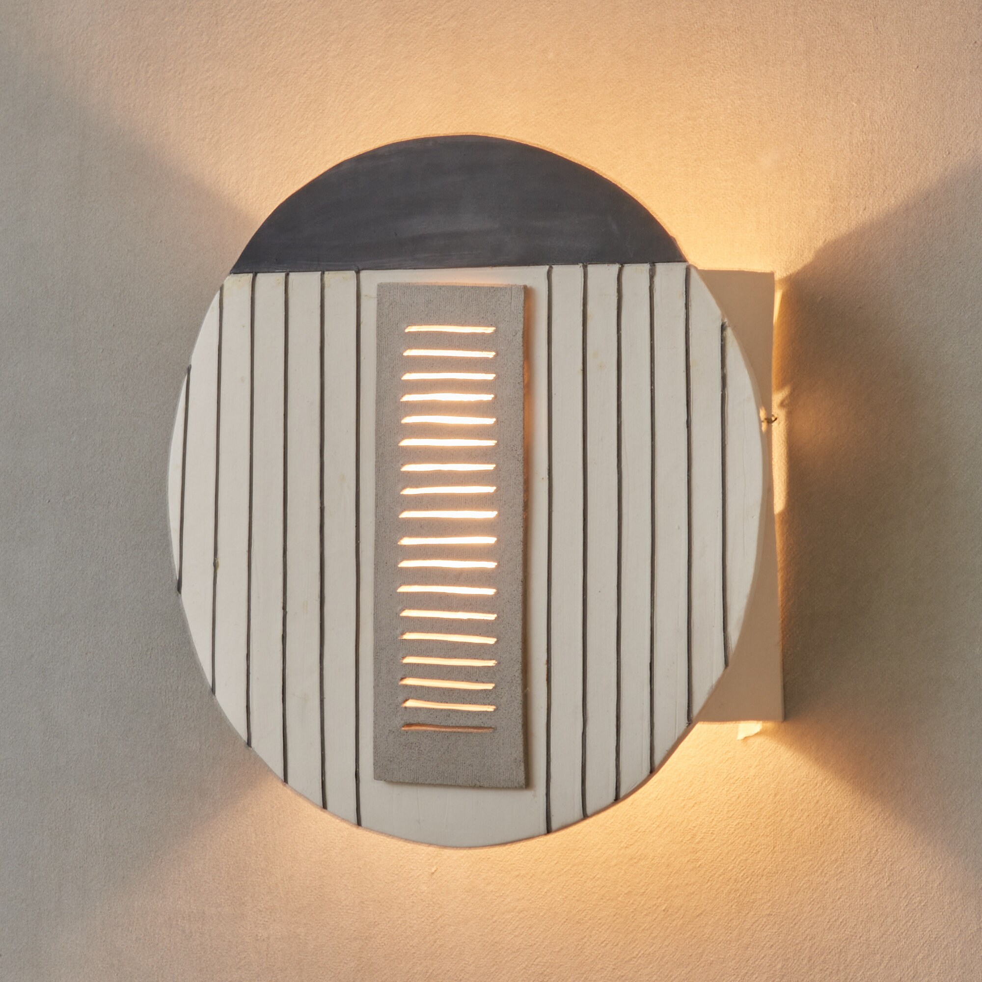 Contemporary Wall Light. Ceramic Sconce. White Black Gray | Etsy