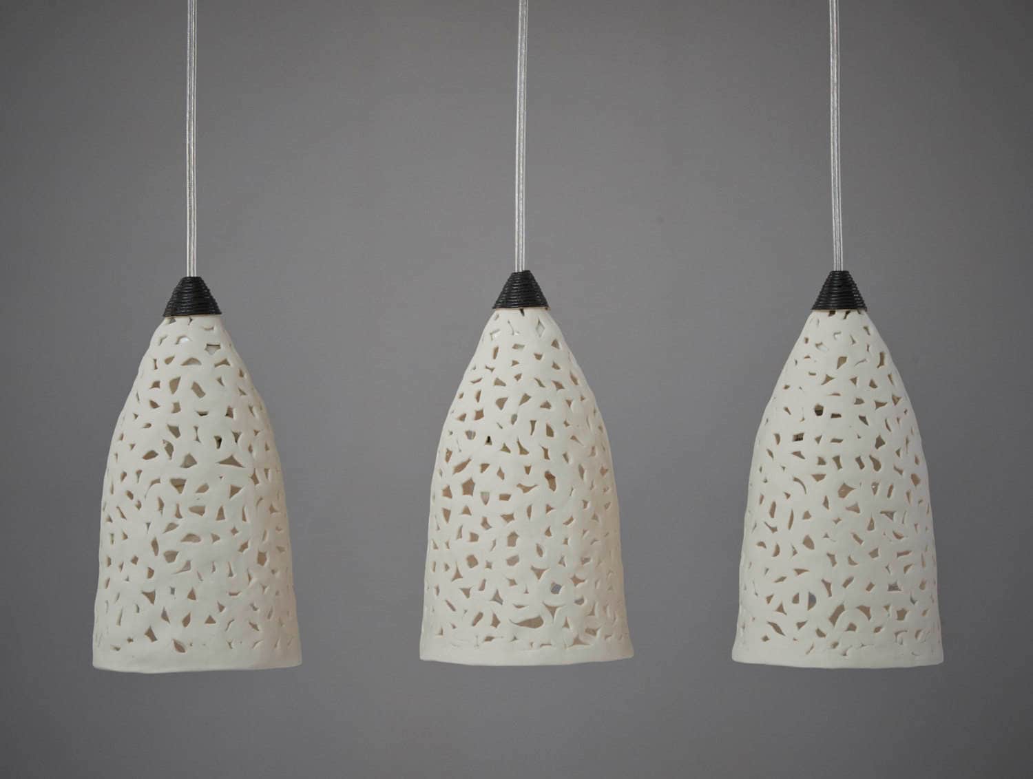 Lighting. 3 Porcelain Pendant Lights. Chandelier Lighting. Ceiling ...