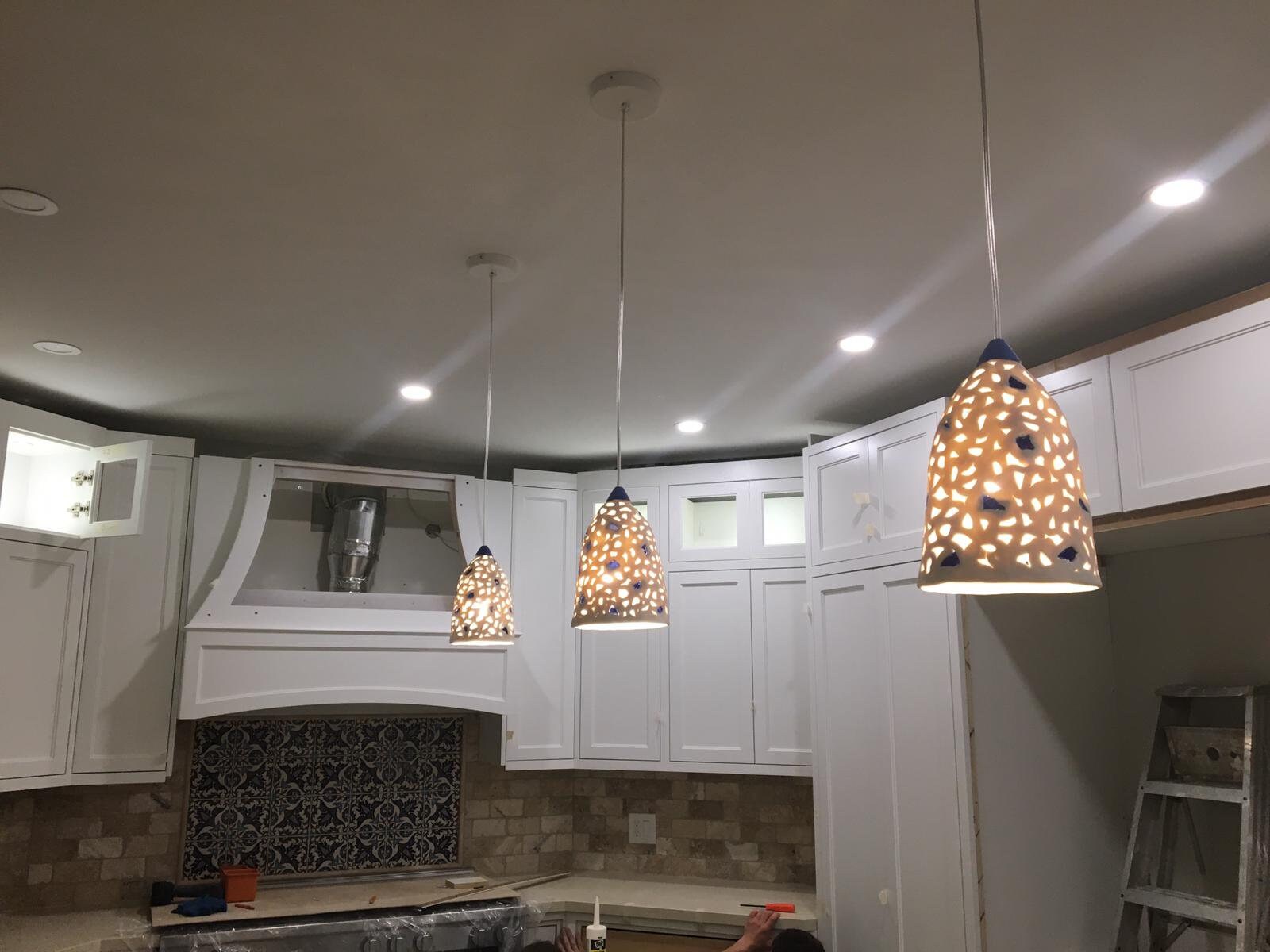 Hanging Lamp Shades. Lighting. 3 Ceramic Pendant Light. | Etsy