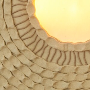 Round Ceramic Wall Light. Rustic Sconce for the Home. Handmade Unique ...