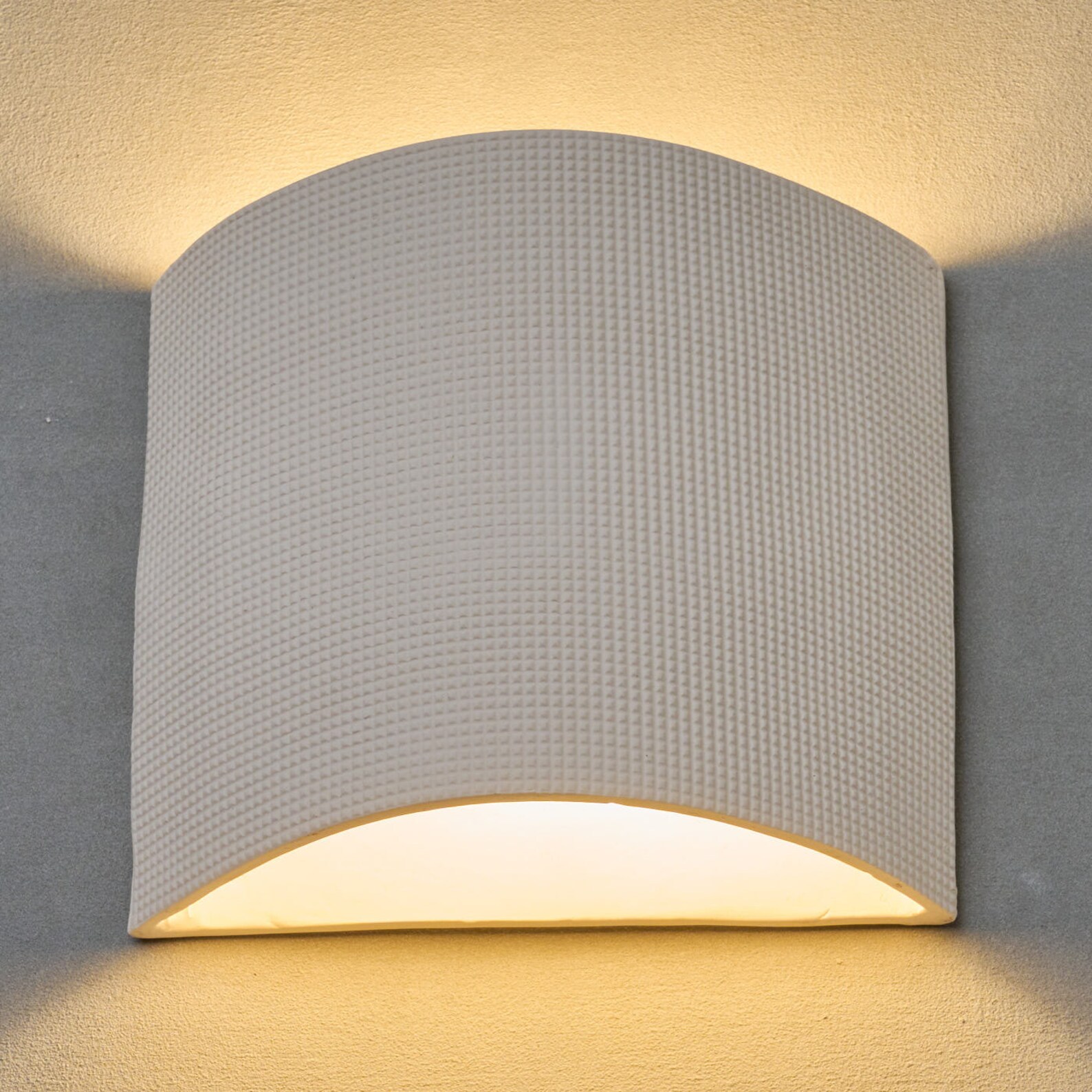 White Textured Ceramic Wall Light. Bedroom Lighting. White Wall Sconce ...