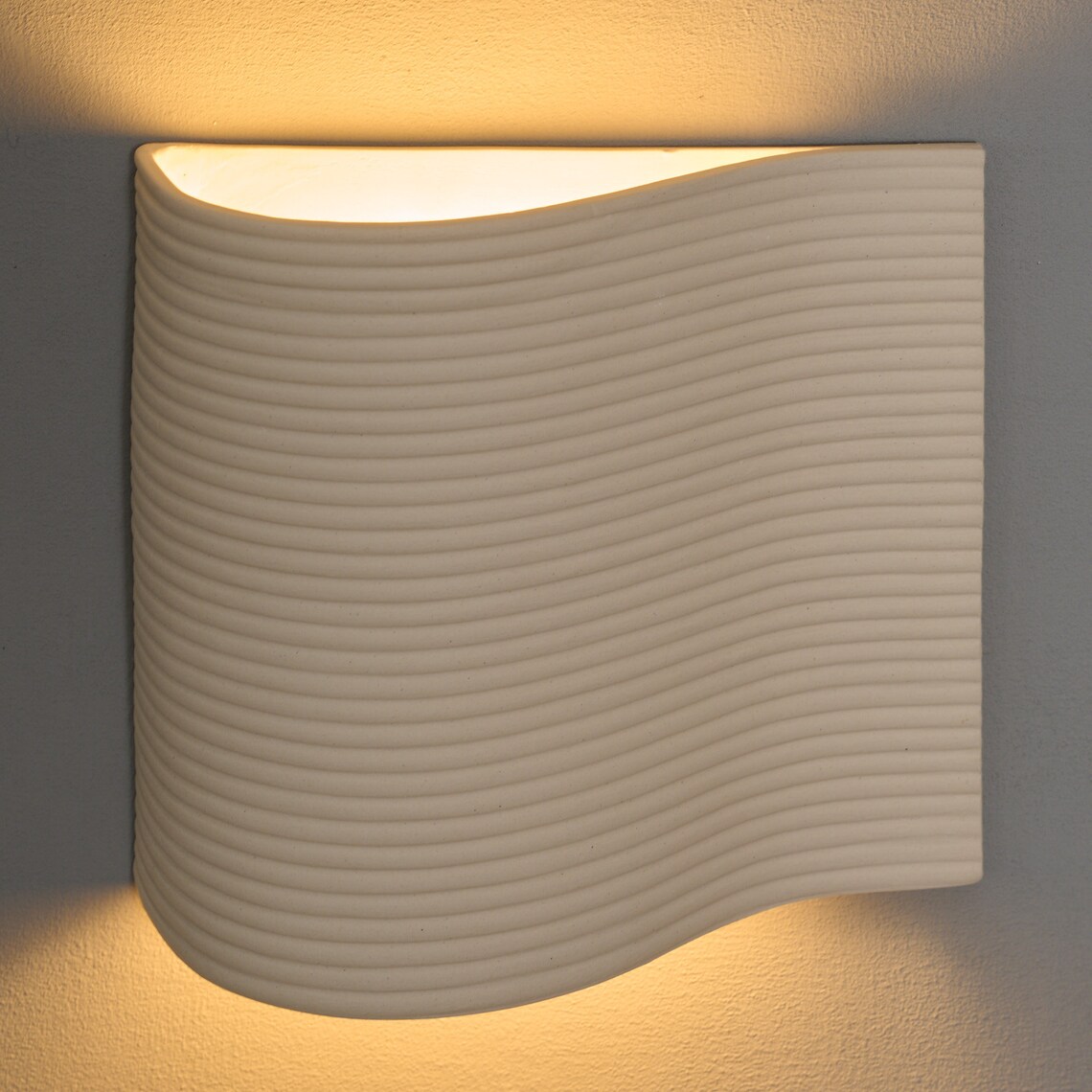 Handmade White Clay Wall Sconce, Modern Light Fixture - Etsy