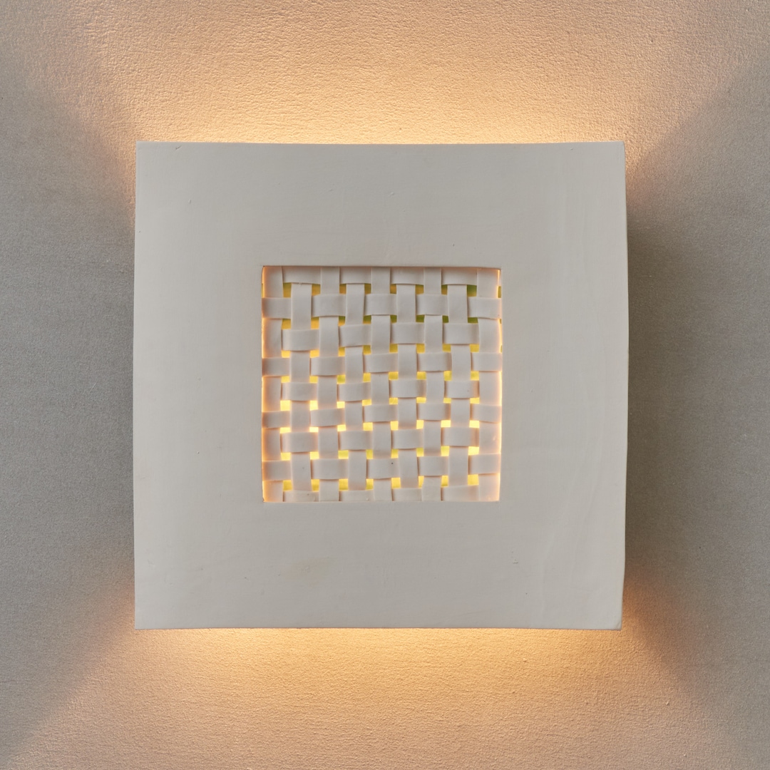 Decorative Wall Lamp. Modern Wall Light . Square White Ceramic Living ...