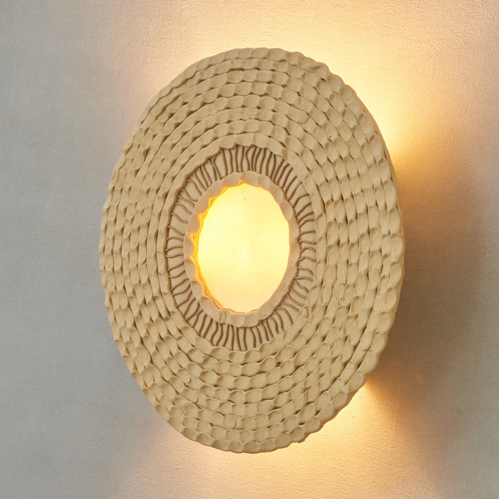 Round Ceramic Wall Light. Rustic Sconce for the Home. Handmade - Etsy