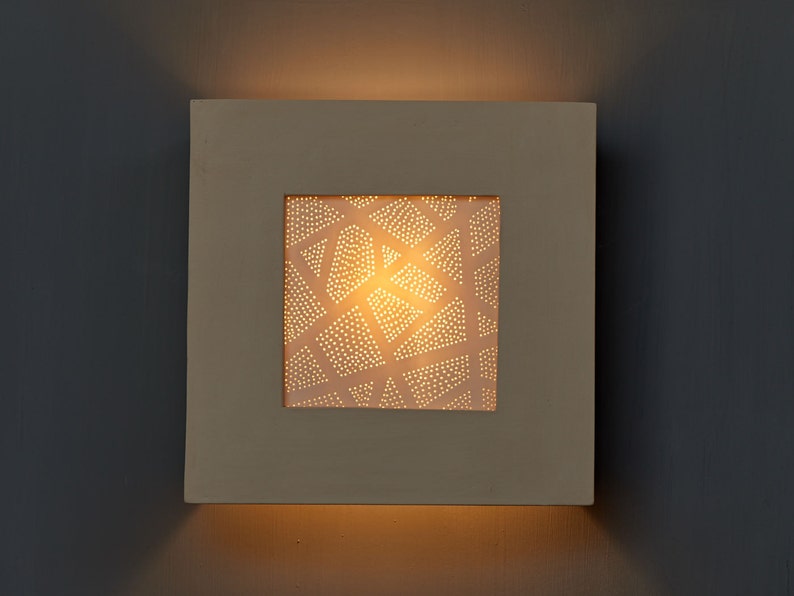 Geometric Light. Wall Sconce Light. Ceramic Sconce. Porcelain Lighting ...