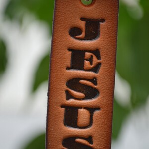 Leather Christian Witness Tag With Jesus - Etsy