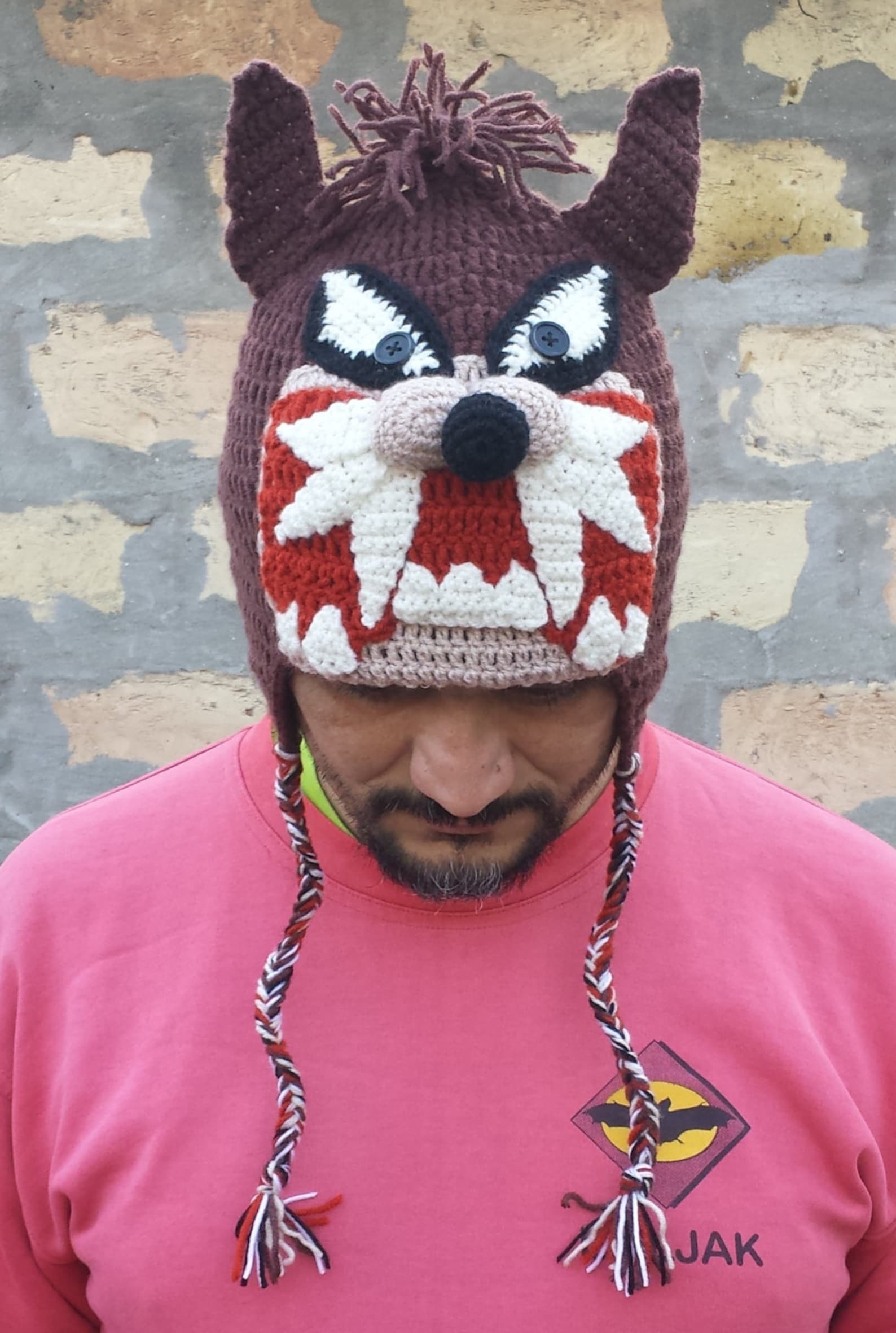 Cartoon Devil Crazy Hat Cartoon Character Hat Crochet Animals Funny ...