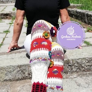 Over Knee Wool Hand Knitted Leggings Cozy Winter Wearable Art Slow ...