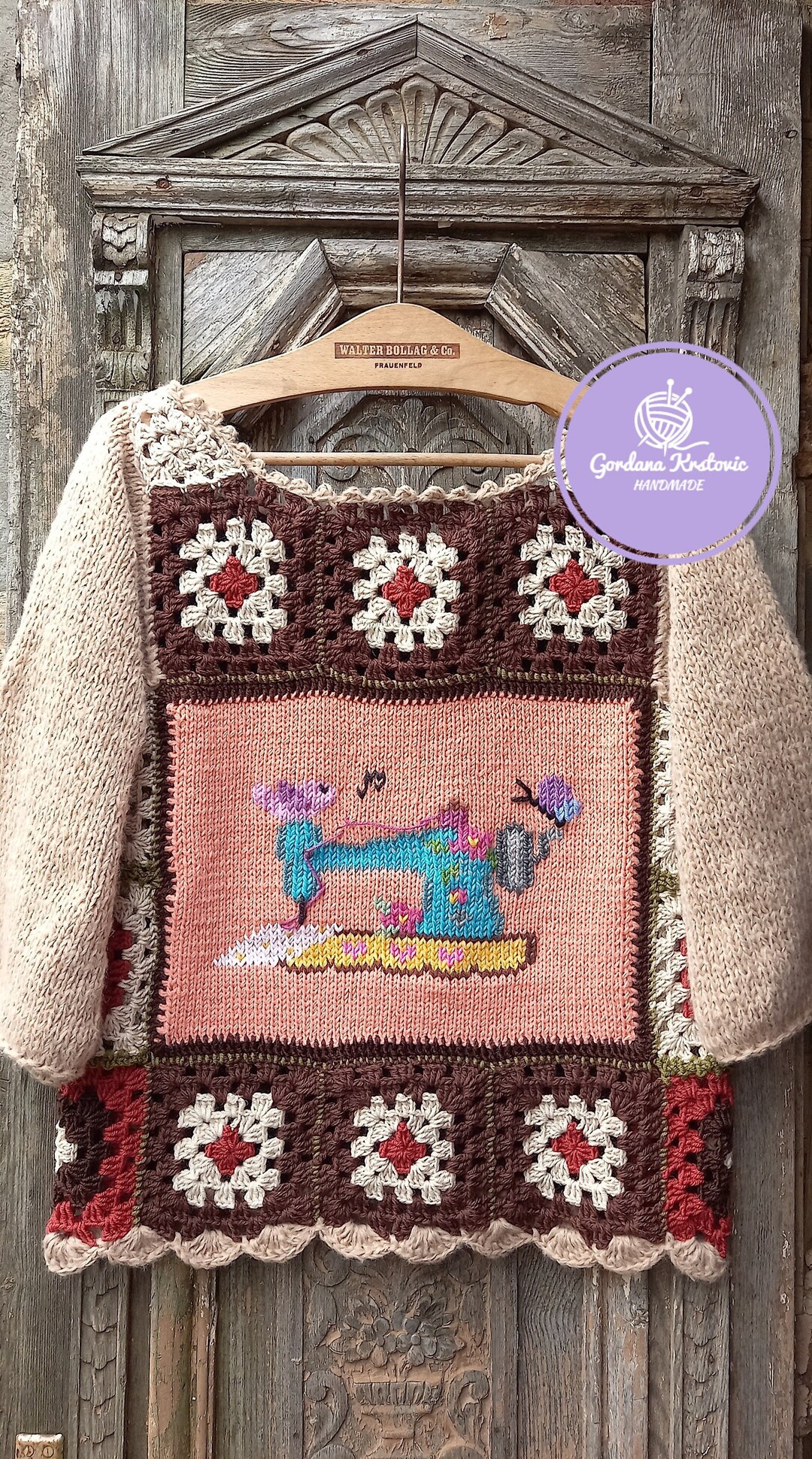 Unique Amazing Sweater Handmade Embroidery Details Knitted Unique Model ...