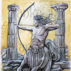 Centaur - Original Illustration, Greek Mythology, Signed Art ...