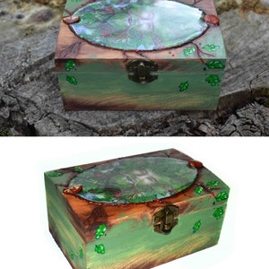 Green Man Jewellery Box, Fantasy Art, Hand-painted Wooden Box, Jewelry ...