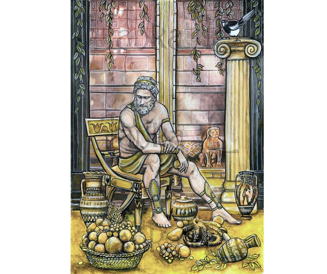 King Midas - Original Illustration, Greek Mythology, Signed Art ...