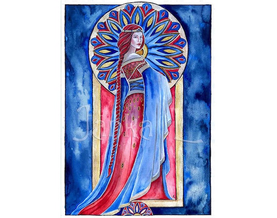 Red Queen Original Illustration Signed Art Fantasy | Etsy