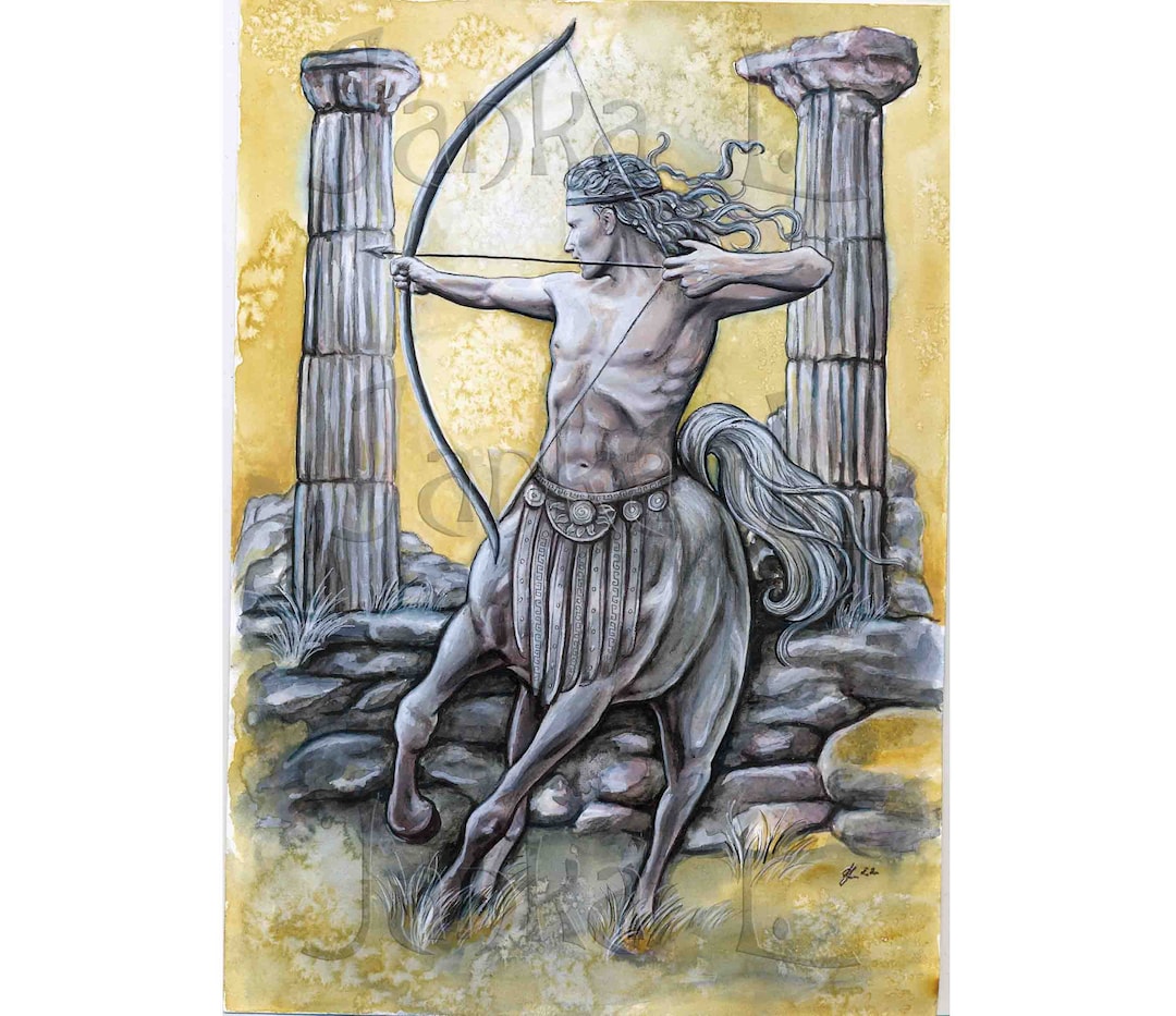 Centaur - Original Illustration, Greek Mythology, Signed Art ...