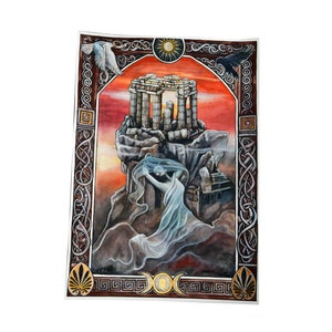 Signed Oracle Watercolor Painting: Greek Mythology Original Art - Etsy