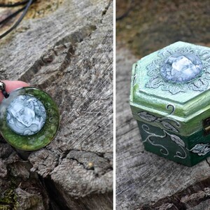 Elven Jewellery Box and Pendant, Jewelry Storage, Elf Portrait ...