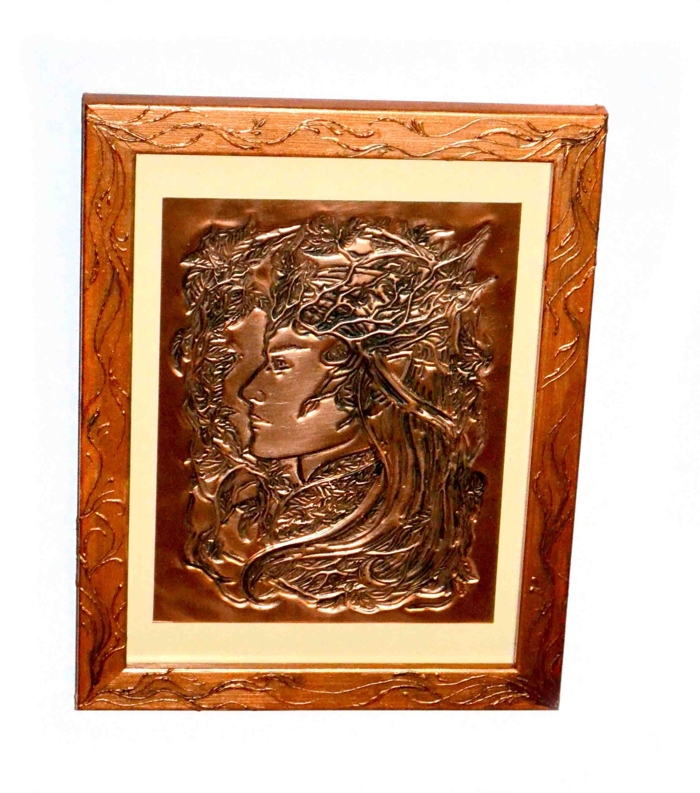 Elven king embossed portrait on copper sheet metal | Etsy