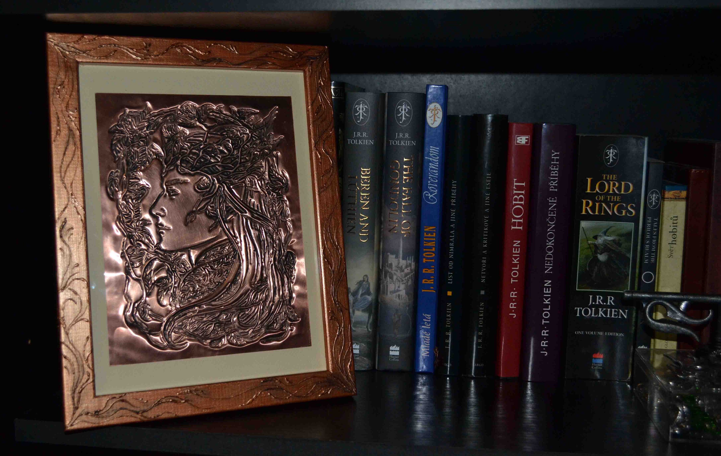 Elven king embossed portrait on copper sheet metal | Etsy