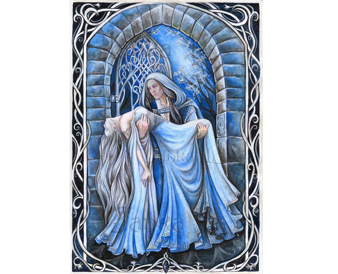 Adiós, mi amor: Pintura de acuarela élfica original firmada - Etsy México