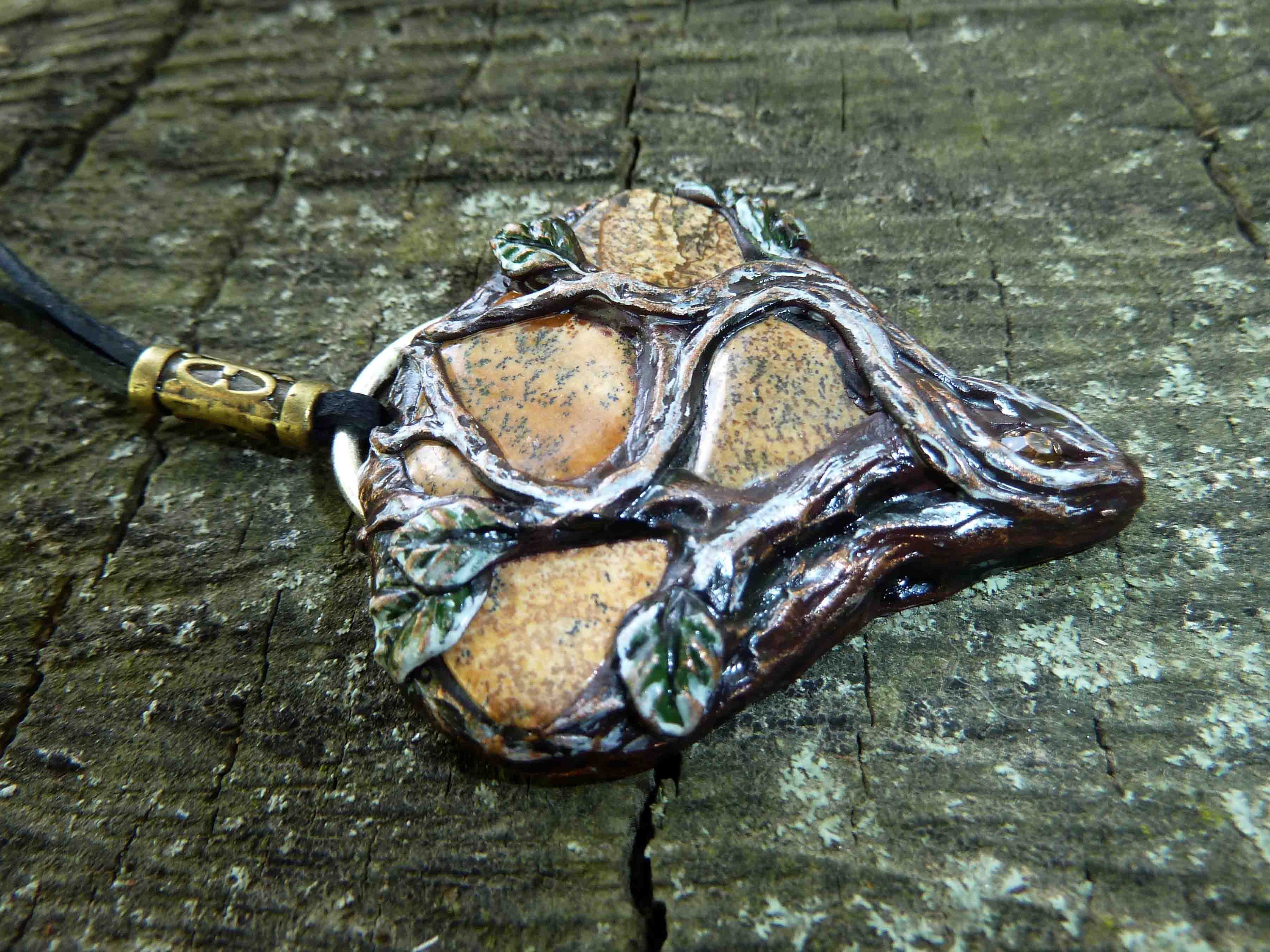 Tree Handmade pendant jasper stones handmade jewellery | Etsy