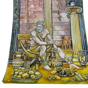 King Midas - Original Illustration, Greek Mythology, Signed Art ...