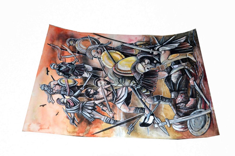 Battlefield Tarot Card Design Original Illustration Signed | Etsy