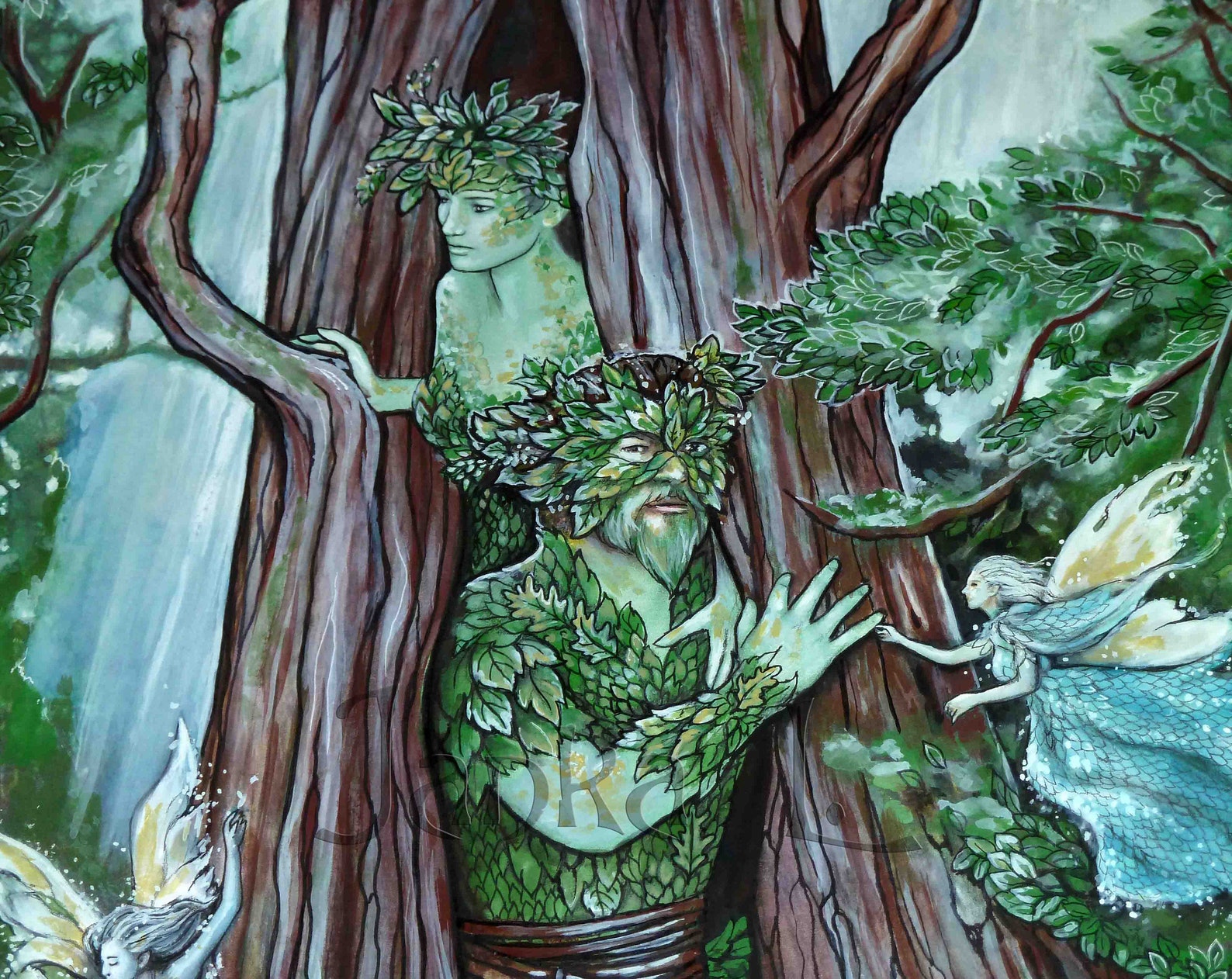 Primeval Forest Original Illustration Myths Legends - Etsy