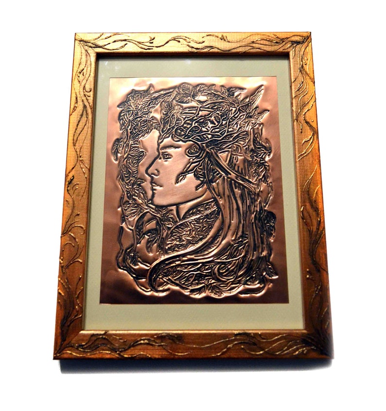 Elven King Embossed Portrait on Copper Sheet Metal - Etsy