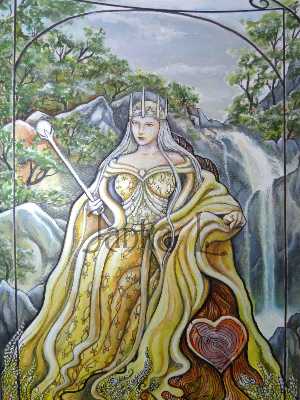 Empress Original Illustration Woman Portrait Fantasy Art - Etsy