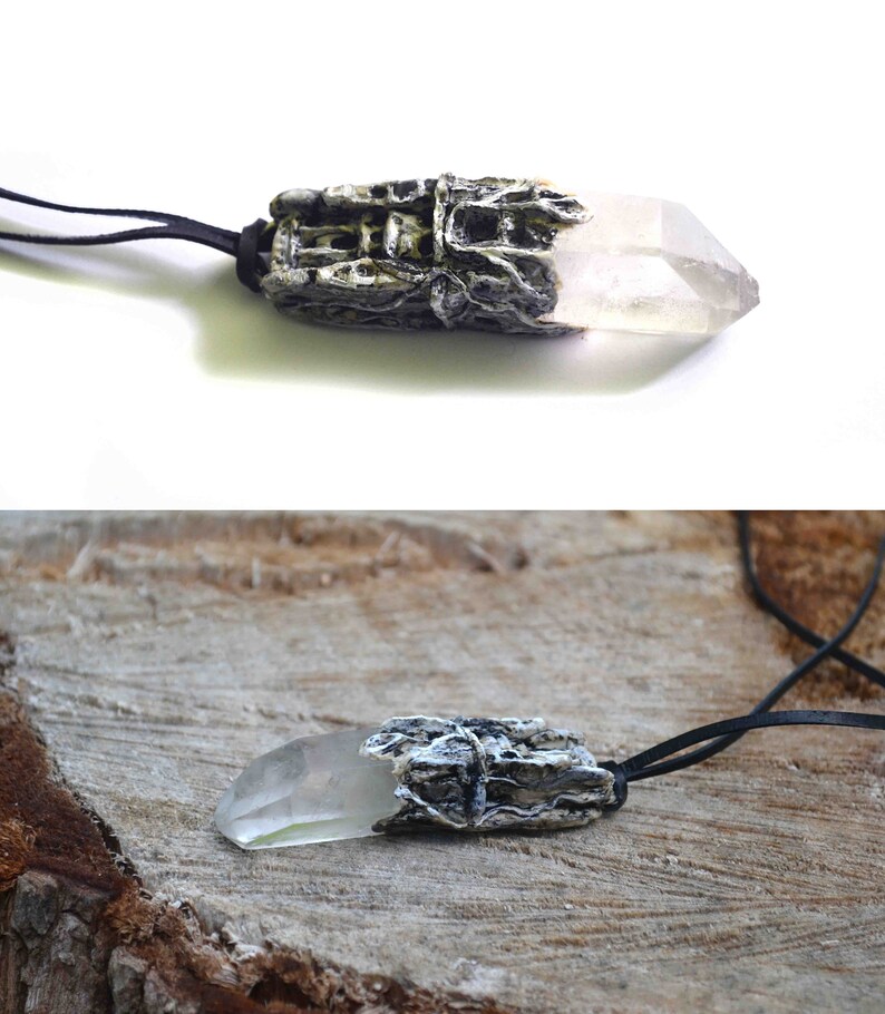 The Tower Handmade Pendant With Rock Crystal Magic Jewelry - Etsy