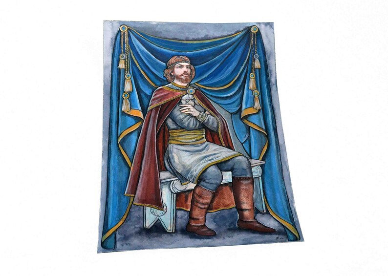 Original Illustration Prince King Noble Man Original Art - Etsy