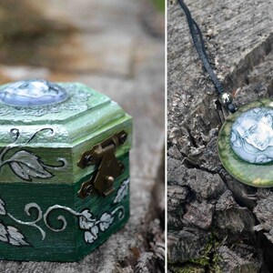 Elven Jewellery Box and Pendant, Jewelry Storage, Elf Portrait ...