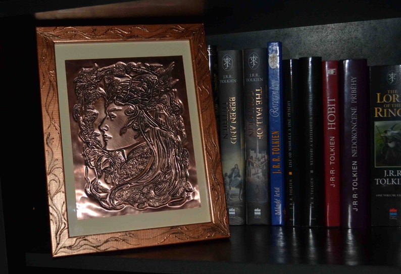Elven King Embossed Portrait on Copper Sheet Metal - Etsy