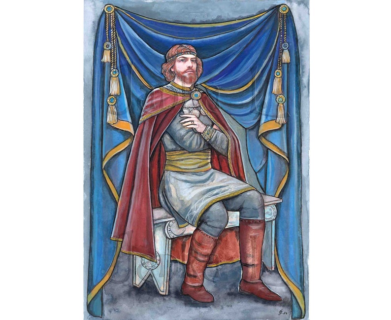 Original Illustration Prince King Noble Man Original Art - Etsy