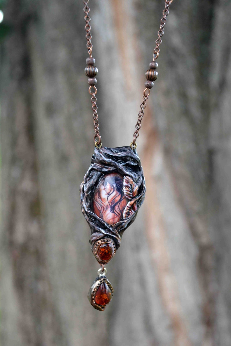 Handmade Elven Pendant Sleeping Elf Fantasy Jewelry Tree - Etsy