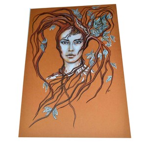 Lady Tree Original Illustration Fantasy Illustration - Etsy