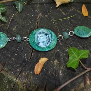 Green Elven Metal Bracelet Handmade Jewellery Unique Gift - Etsy