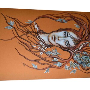 Lady Tree Original Illustration Fantasy Illustration - Etsy