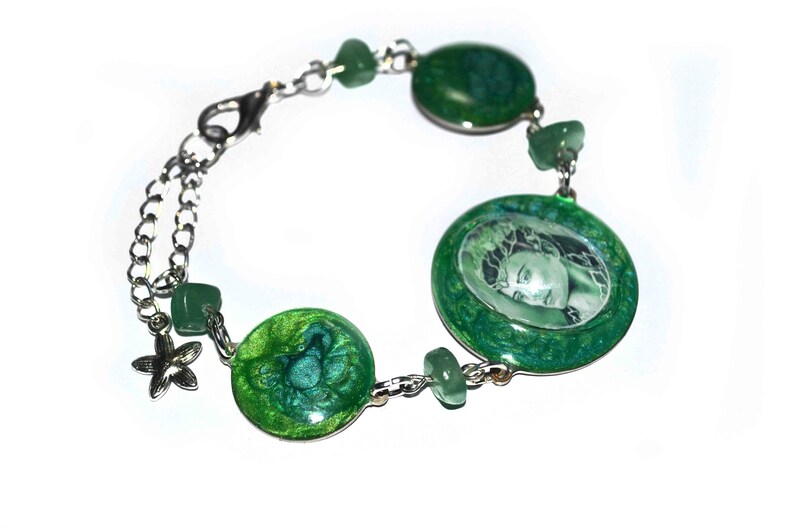 Green Elven Metal Bracelet Handmade Jewellery Unique Gift - Etsy