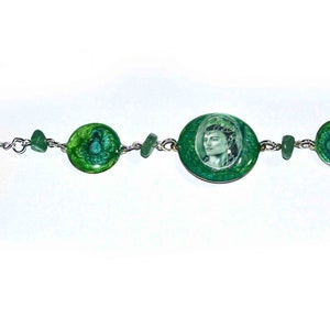 Green Elven Metal Bracelet Handmade Jewellery Unique Gift - Etsy