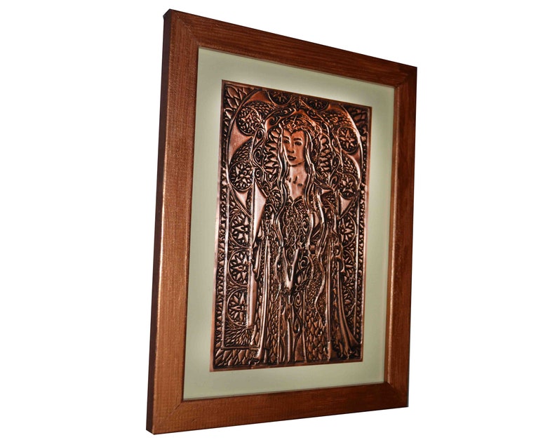 Elven Lady Embossed Portrait on Copper Sheet Metal - Etsy