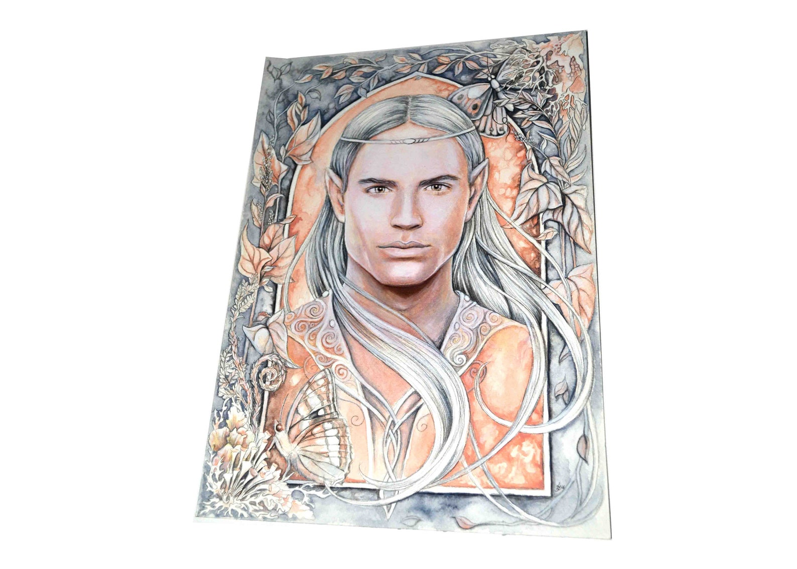 Elven Portrait Original Illustration Elf Portrait Fantasy - Etsy