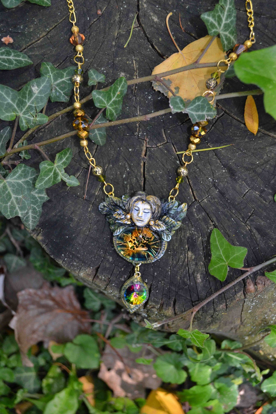 Handmade Pendant - Goddess of Forest, Fantasy Jewellery, Magic, Nature ...