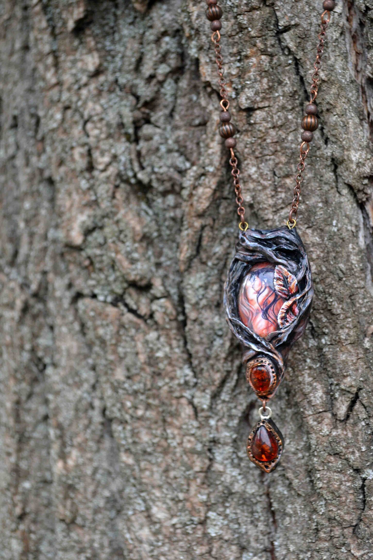 Handmade Elven Pendant Sleeping Elf Fantasy Jewelry Tree | Etsy