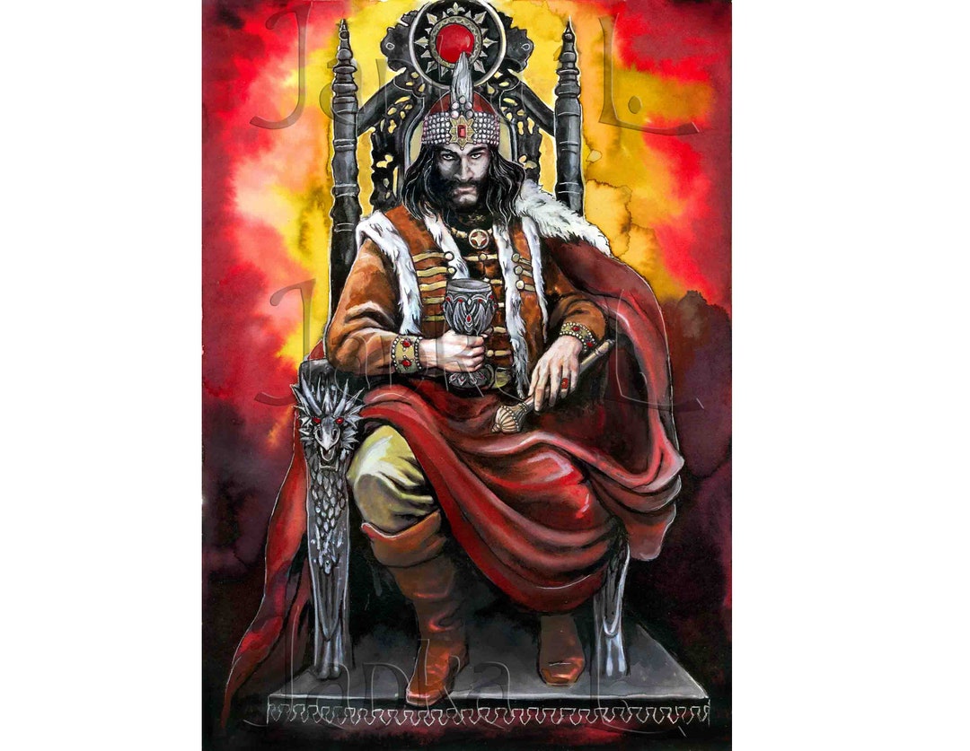 Vlad - Original Illustration, Original Art, Signed Art, Watercolour ...