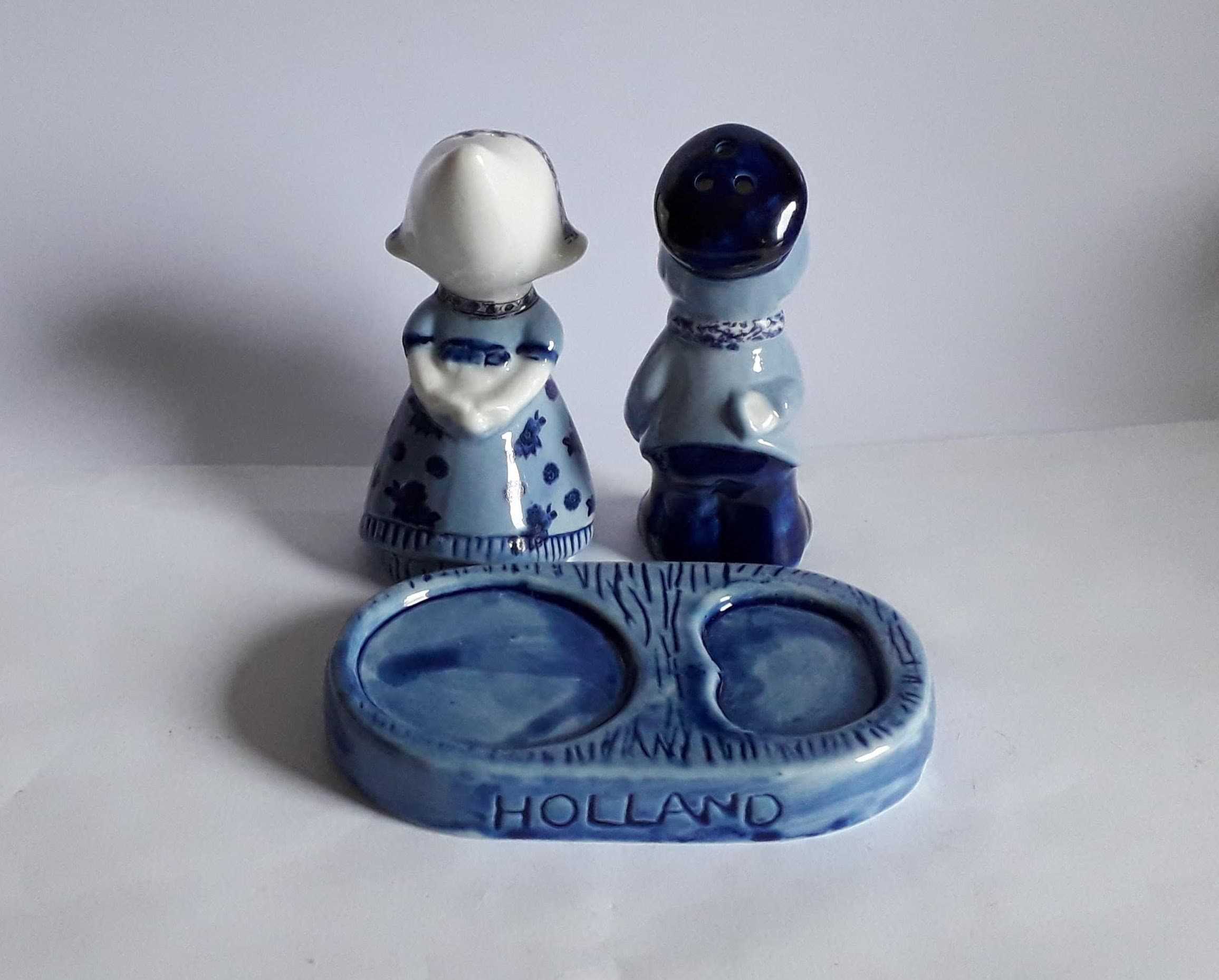 Vintage Dutch Kissing Couple Cruet Set Blue & White Delft, Holland - Etsy